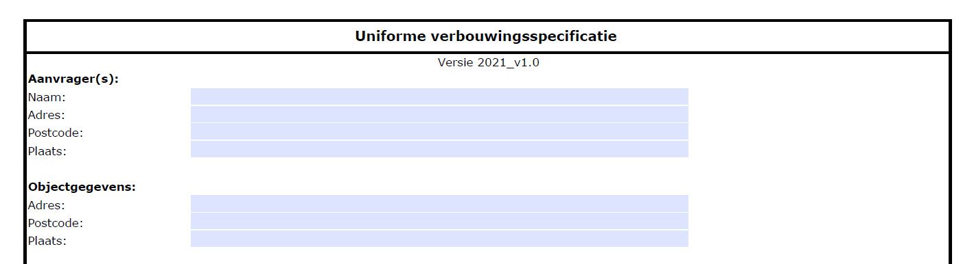 Verbouwingsspecificate invullen - ECHT Makelaars